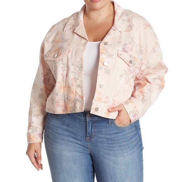 Sanctuary | Jackets & Coats | Plus Size Floral Denim Jacket | Poshmark